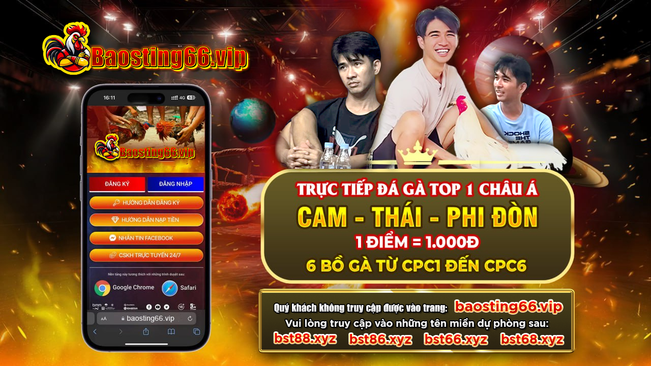 BAOSTING66.VIP 🎖️ TRỰC TIẾP ĐÁ GÀ THOMO 1 ĐIỂM=1000VN